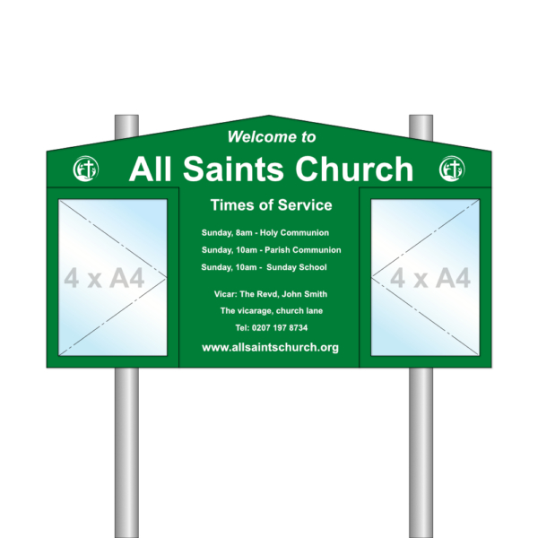 Buy Outdoor Church Notice Boards | Earth Anchors