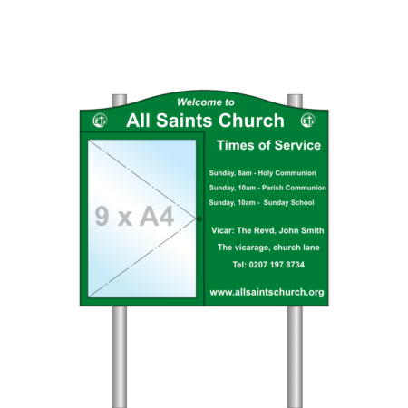 Medium Church Notice Board | Information Board | Earth-Anchors
