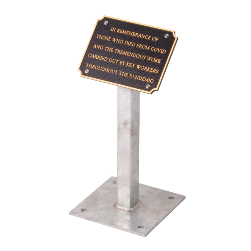 Memorial Tree Plaque Stand. Vandal Resistant | Earth-Anchors