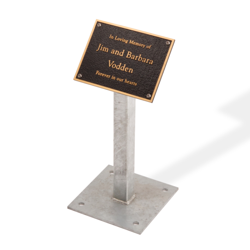Memorial Tree Plaque Stand. Vandal Resistant | Earth-Anchors