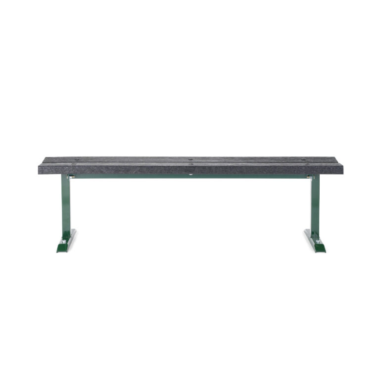 Recycled Plastic and Steel Bench | Park Bench | Earth-Anchors