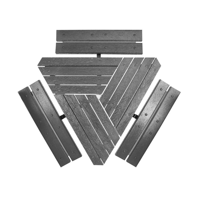 Recycled Plastic and Steel Picnic Tri Table | Earth-Anchors