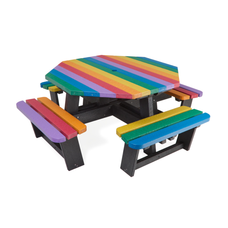 Buy Multi Coloured Octagonal Picnic Table for Children