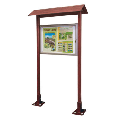 Small Roofed Notice Board | Outdoor Information Board | Earth-Anchors